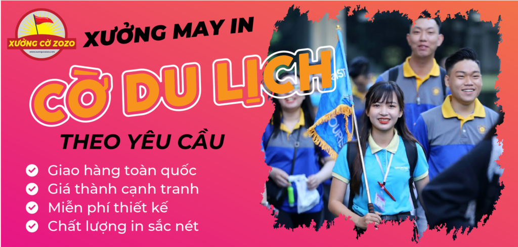 Chuyên in cờ vải tam giác, cờ tour, cờ sự kiện, biểu diễn - Xưởng may ZOZO